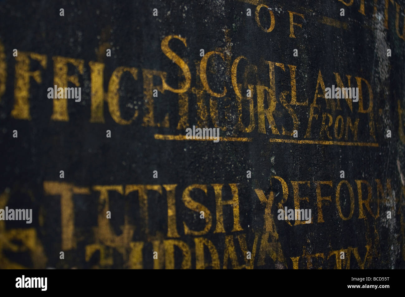 Faded textural signage in Edinburgh, Scotland Stock Photo - Alamy