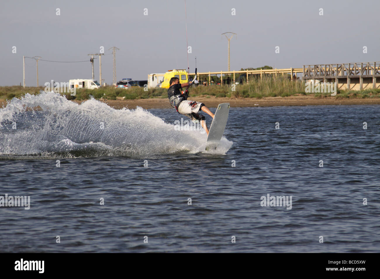 Kite Surfing Stunt Stock Photo - Alamy