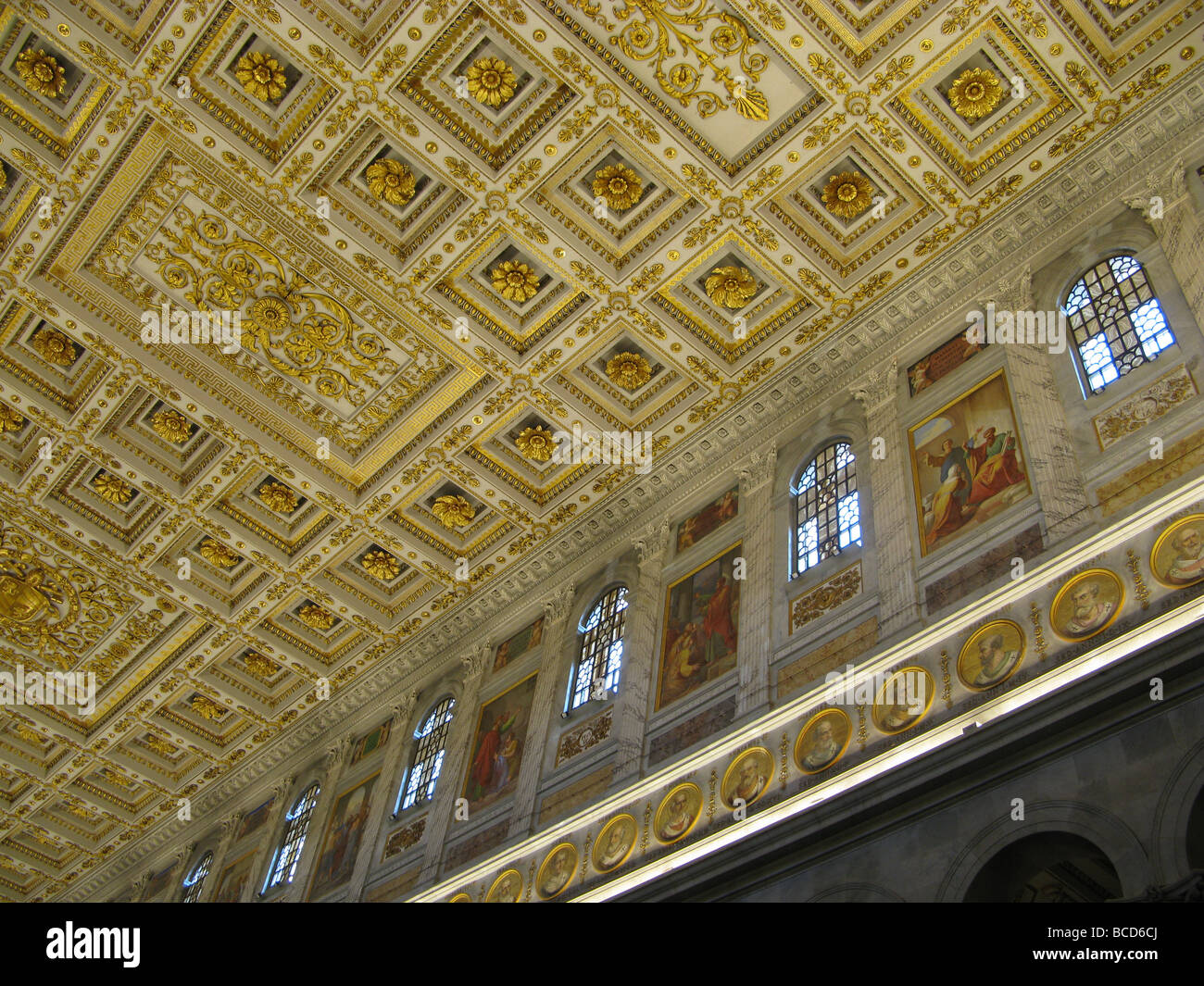 Gold ceiling in saint pauls basilica hi-res stock photography and ...