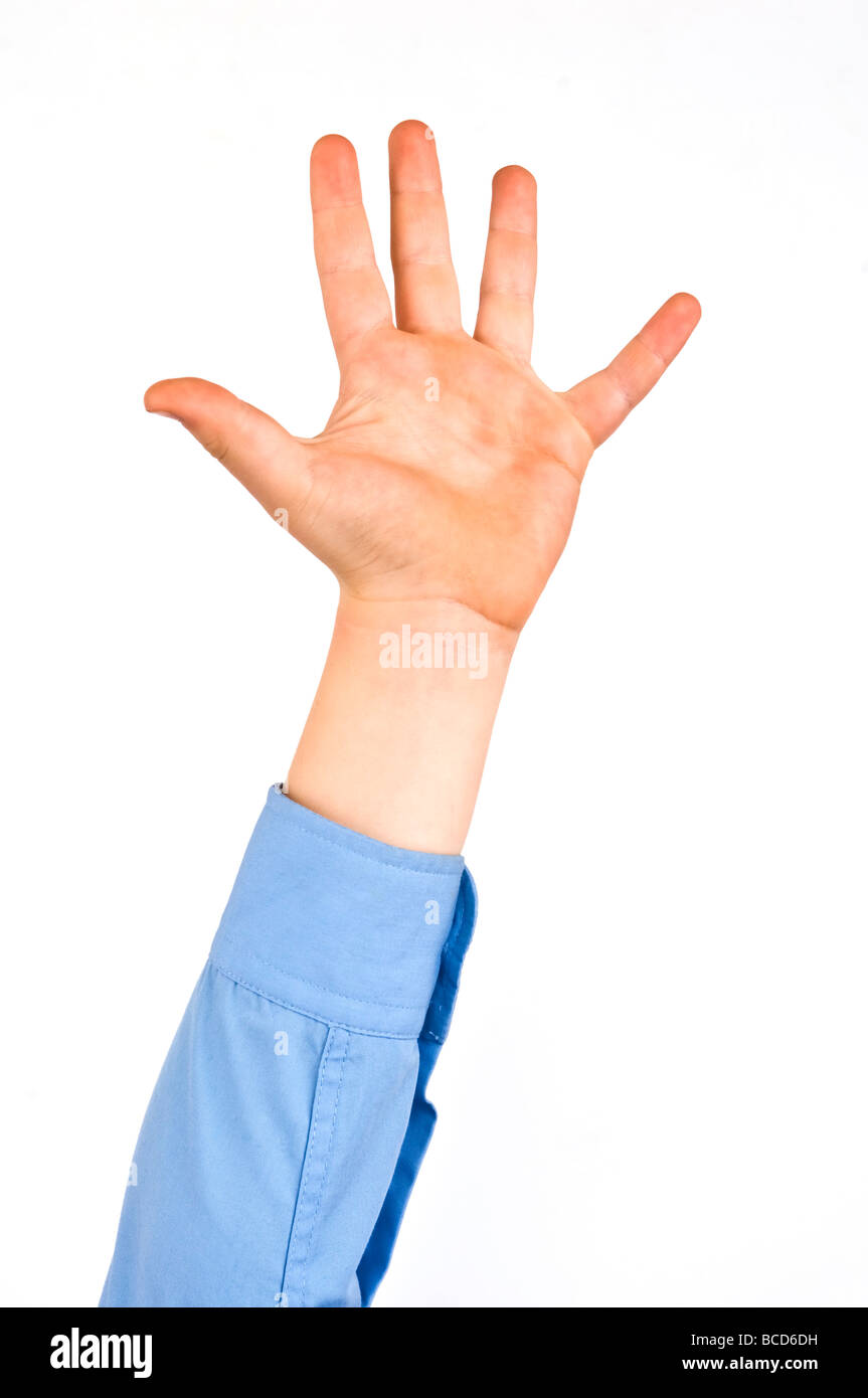 Hands up school Cut Out Stock Images & Pictures - Alamy
