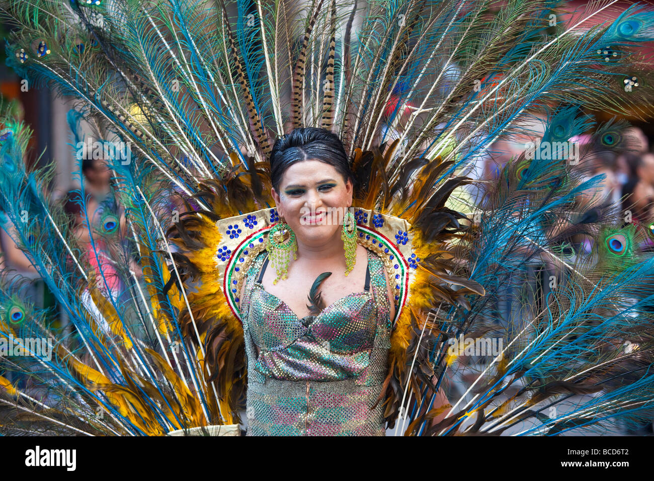 Peacock in the 2009 Gay Pride Parade in New York City Stock Photo - Alamy