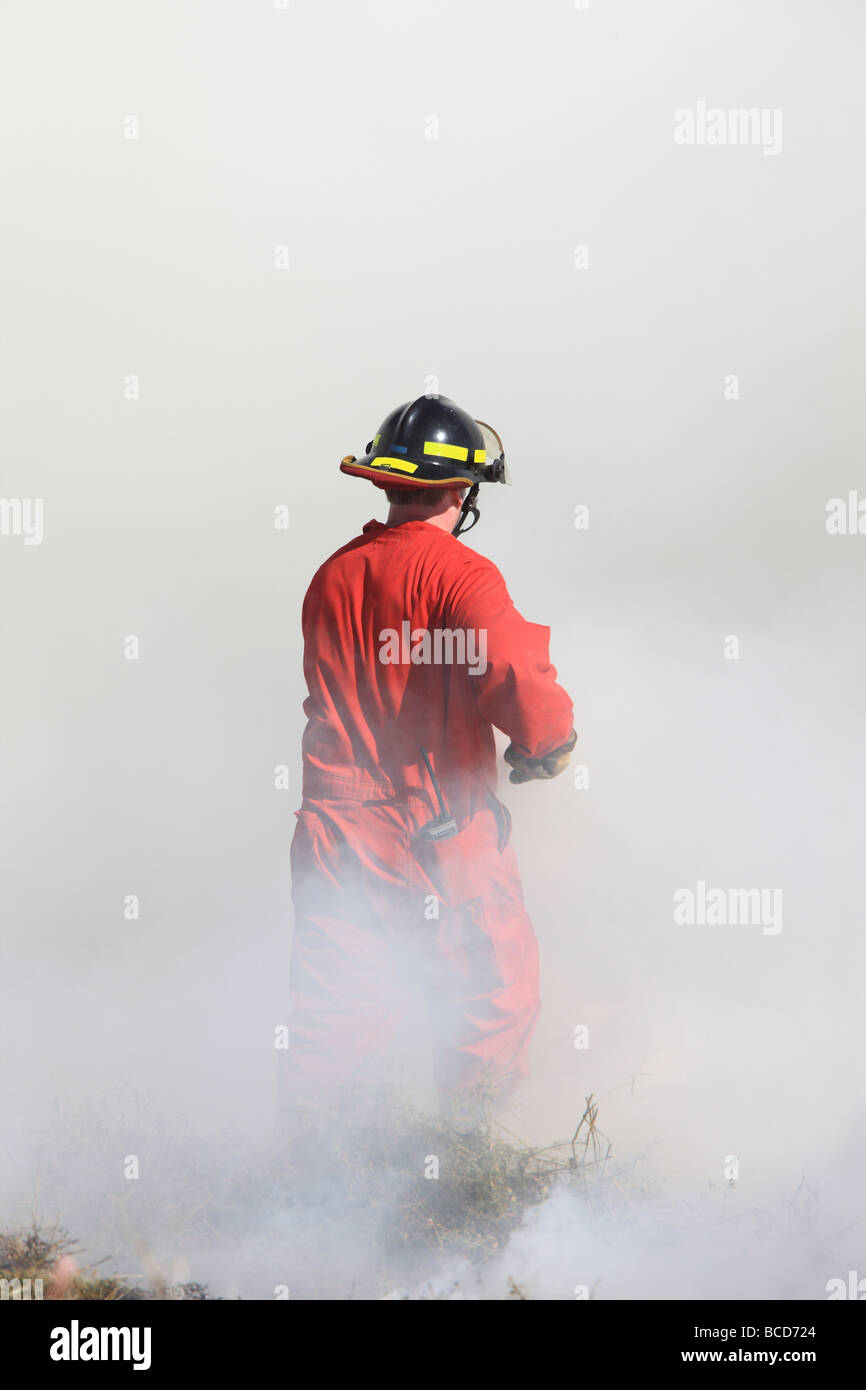 fire fighter emergency firefighter blaze Stock Photo - Alamy