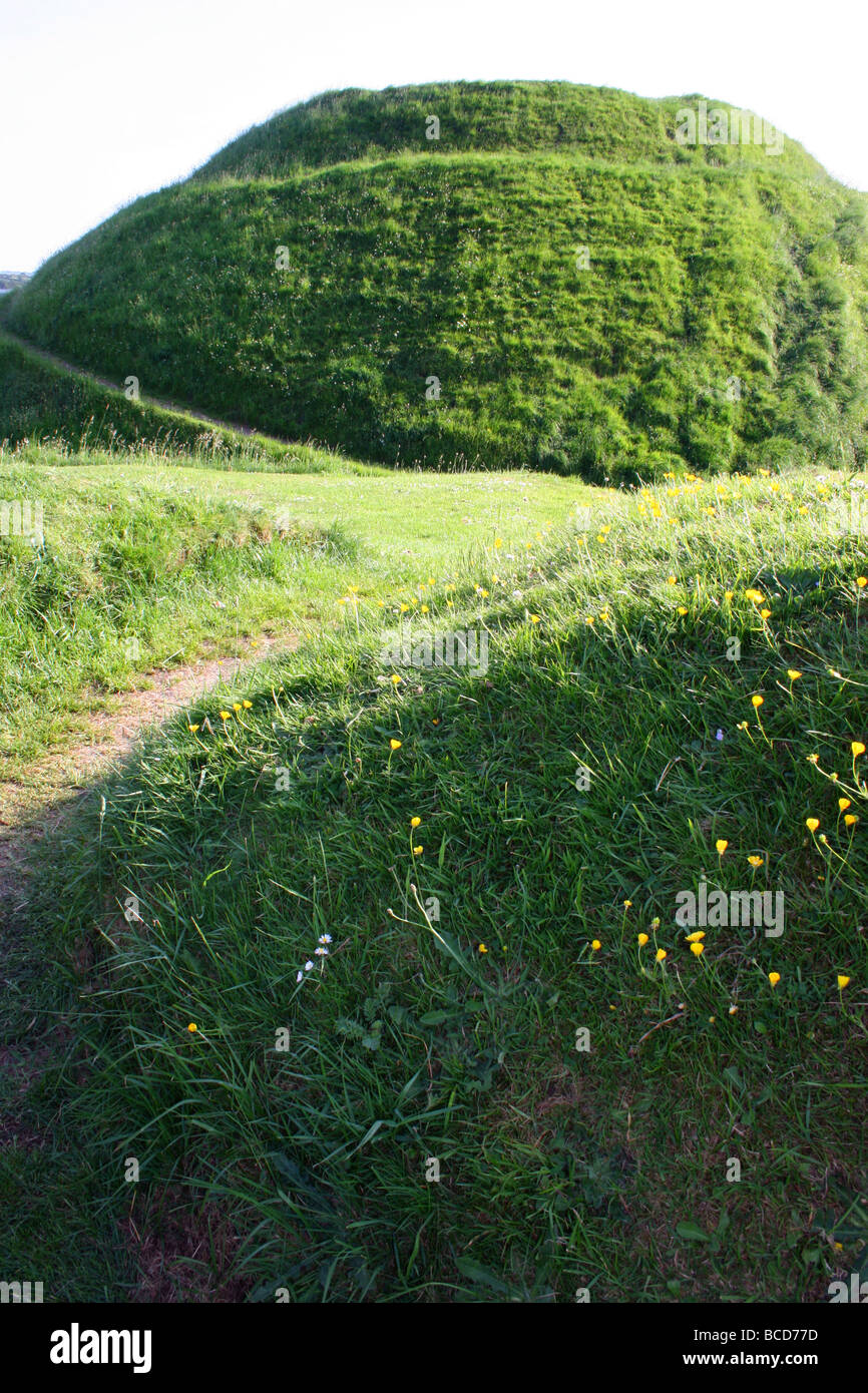 Dromore motte and bailey castle, County Down, Northern Ireland Stock ...