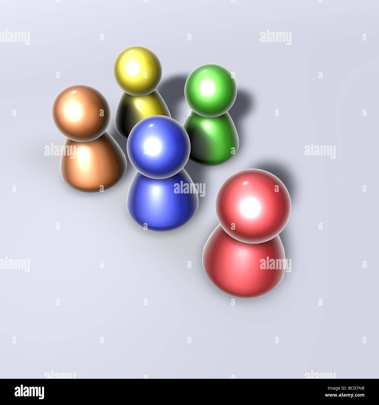Abstract concept stylized group of people illustration Stock Photo - Alamy