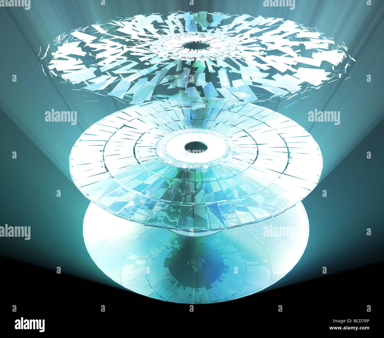 Data information loss and corruption illustration shattered cd Stock ...