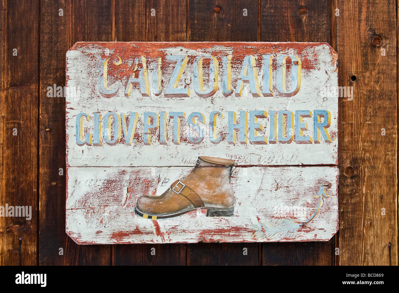 Shoemaker Corvara in Badia Bolzano Italy Stock Photo - Alamy