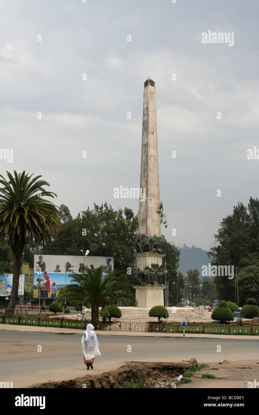 Sidist Kilo war monument, Addis Ababa, Ethiopia, east Africa. Memorial ...