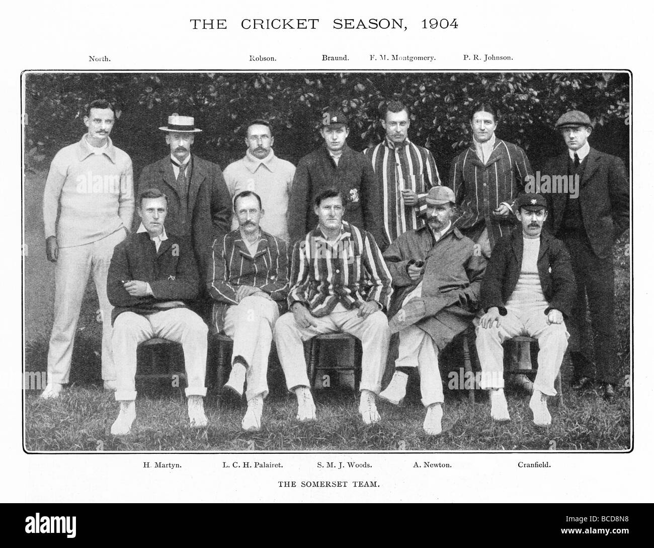 Cricket sport team photograph Black and White Stock Photos & Images - Alamy