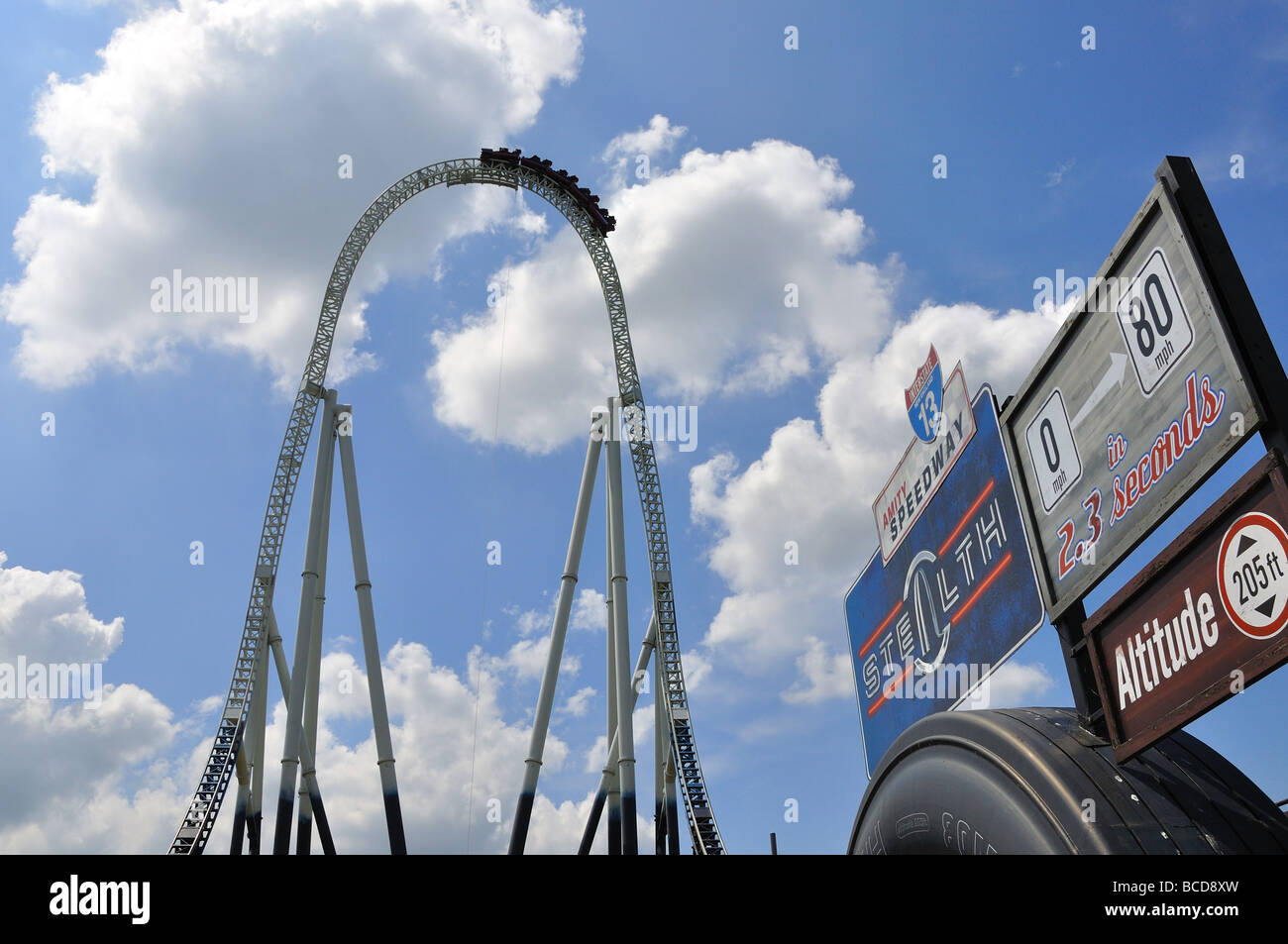 Stealth rollercoaster at Thorpe Park Stock Photo - Alamy