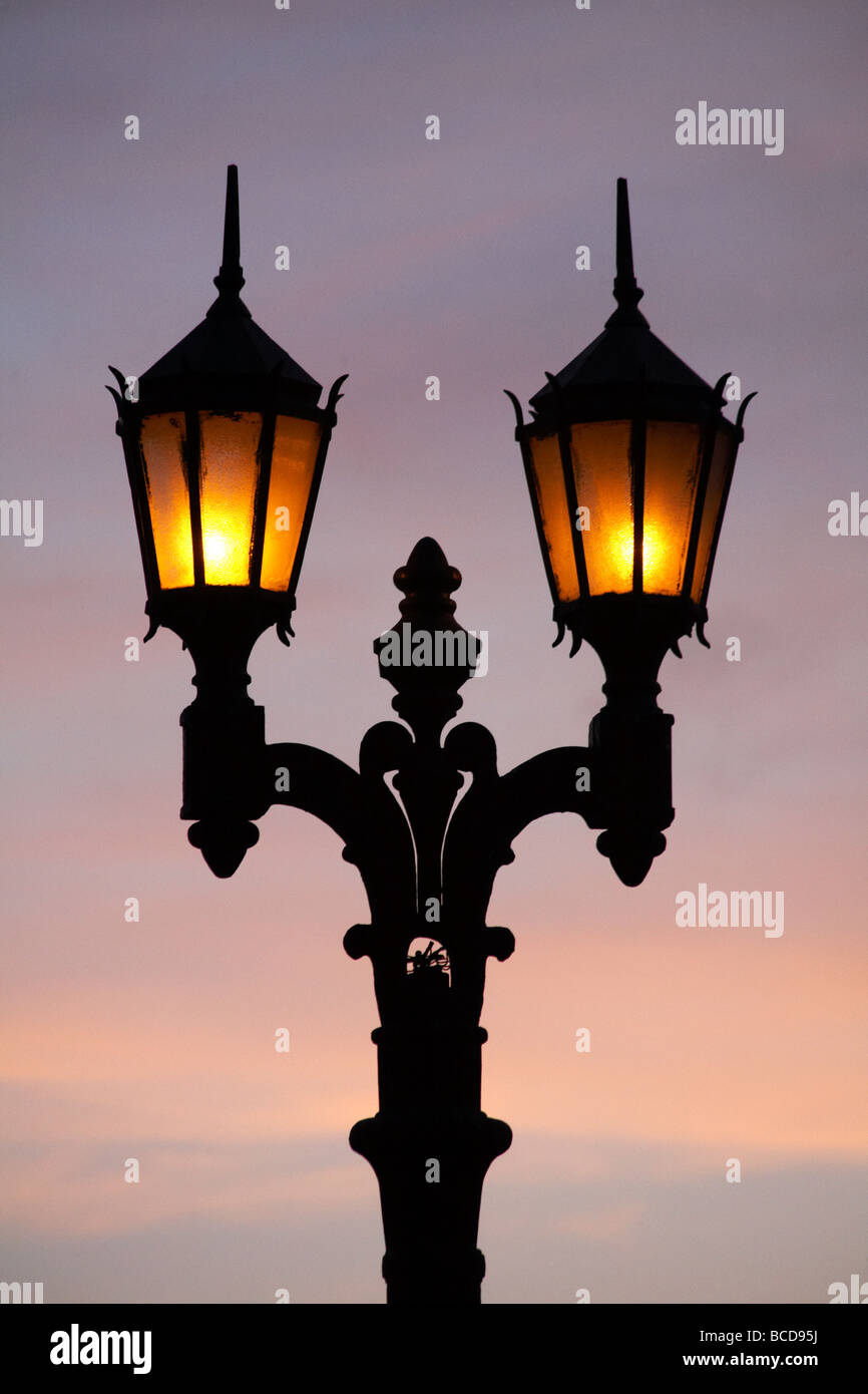 Decorative street lights at Parque Jose Marti, Cienfuegos, Cuba, West ...