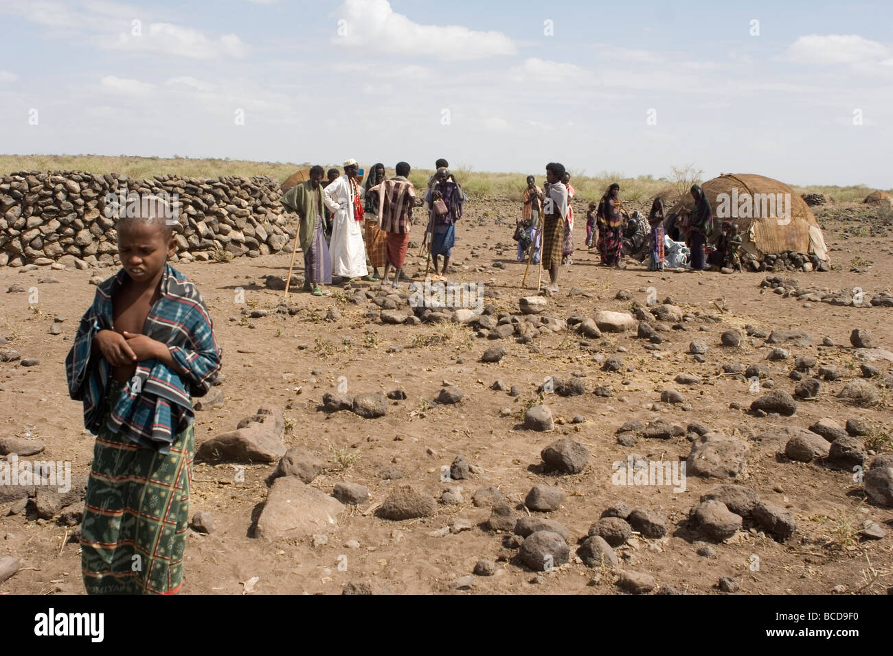 Dubti, Afar region, Ethiopia -- Afar village after noon Friday prayer ...