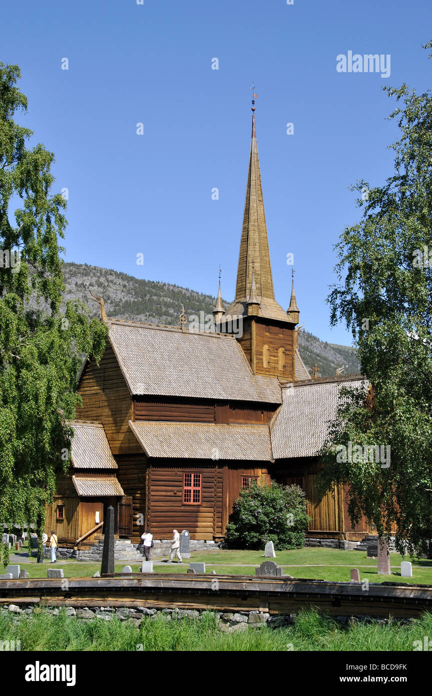 12th century Lom Stave Church, Lom, Lom, Innlandet County, Norway Stock ...