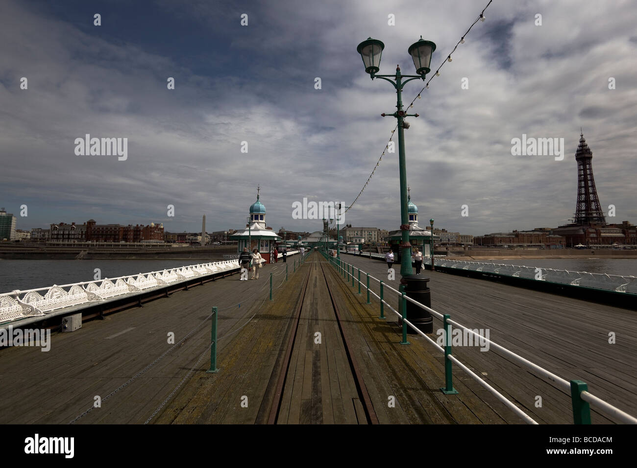 Long View Down Blackpool Pier North Stock Photo - Alamy