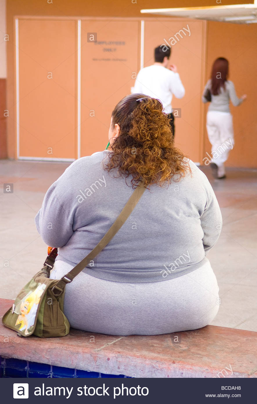 Obese Woman Sitting Stock Photos & Obese Woman Sitting Stock Images - Alamy