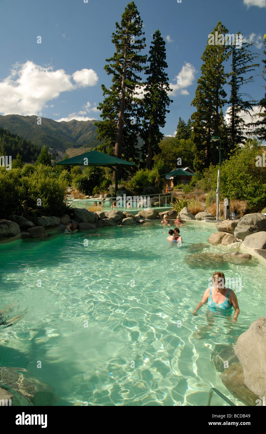 Hanmer Springs Thermal Pools, New Zealand Stock Photo - Alamy