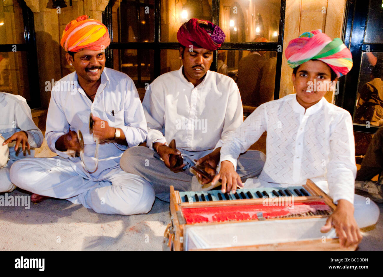 Local Indian Singers And Musicians Jaisalmer Rajasthan India Stock ...