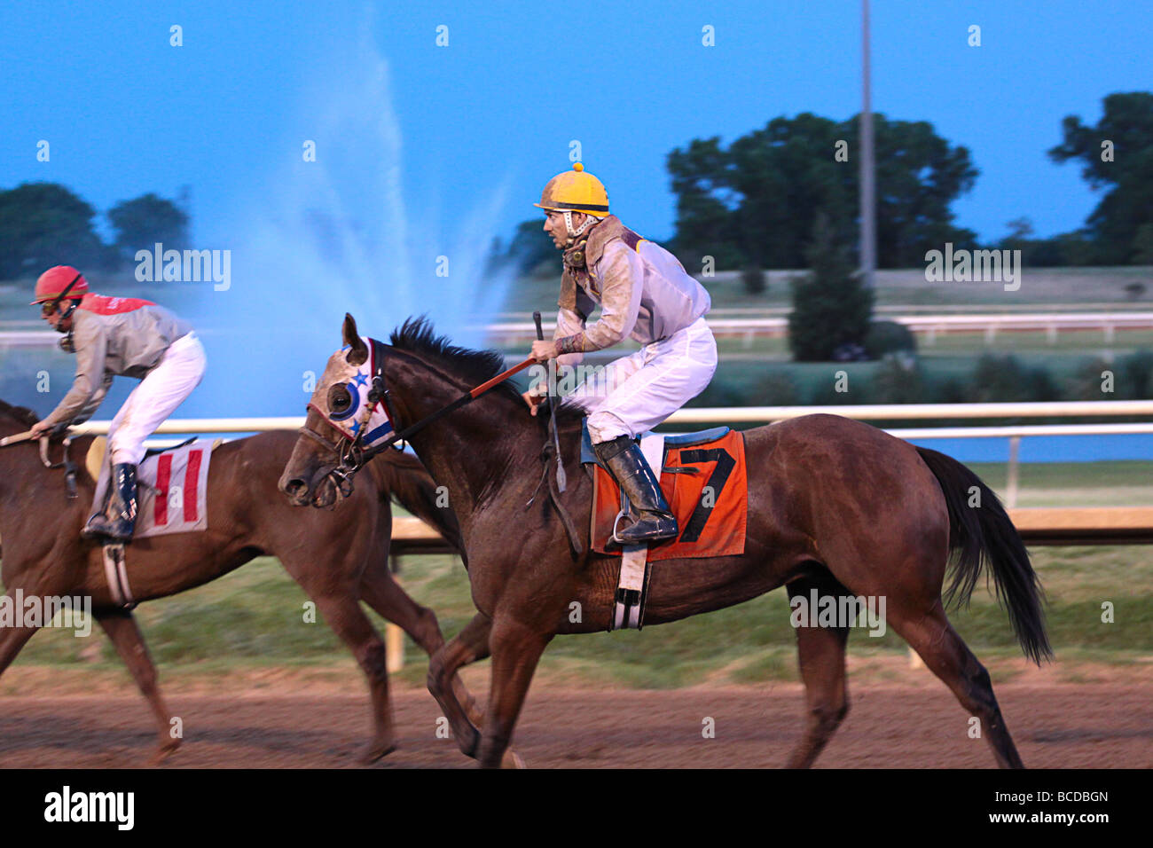 Jockeys race racetrack hi-res stock photography and images - Alamy