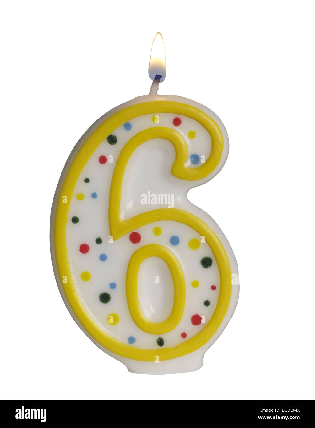 Number 6 birthday candle Stock Photo - Alamy