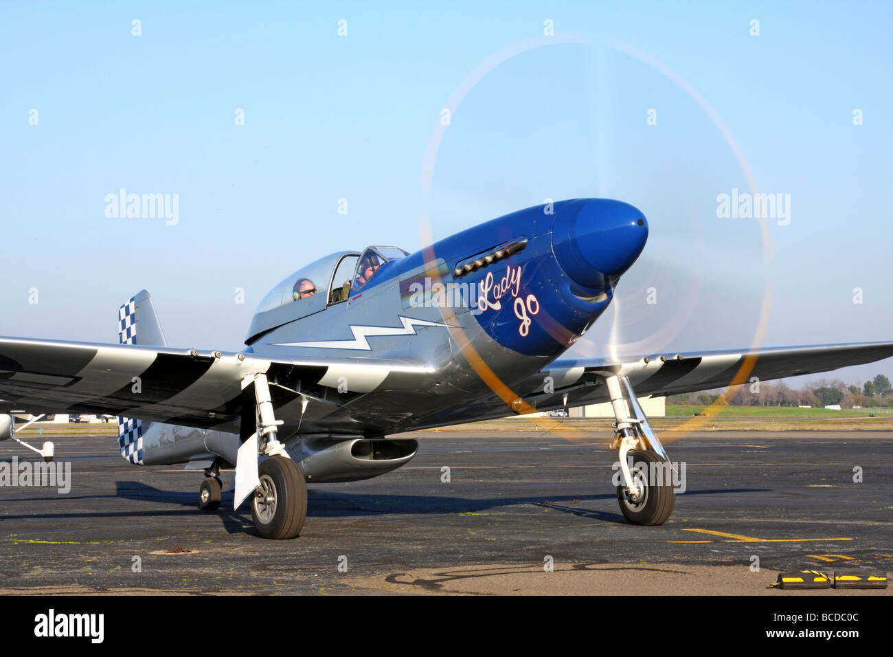 North American Aviation TF-51D Mustang 'Lady Jo' is readied for flight ...