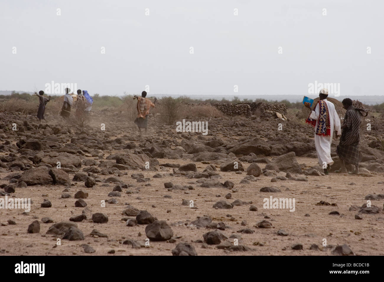 The Afar coming out of a mosque following Friday prayers Stock Photo ...
