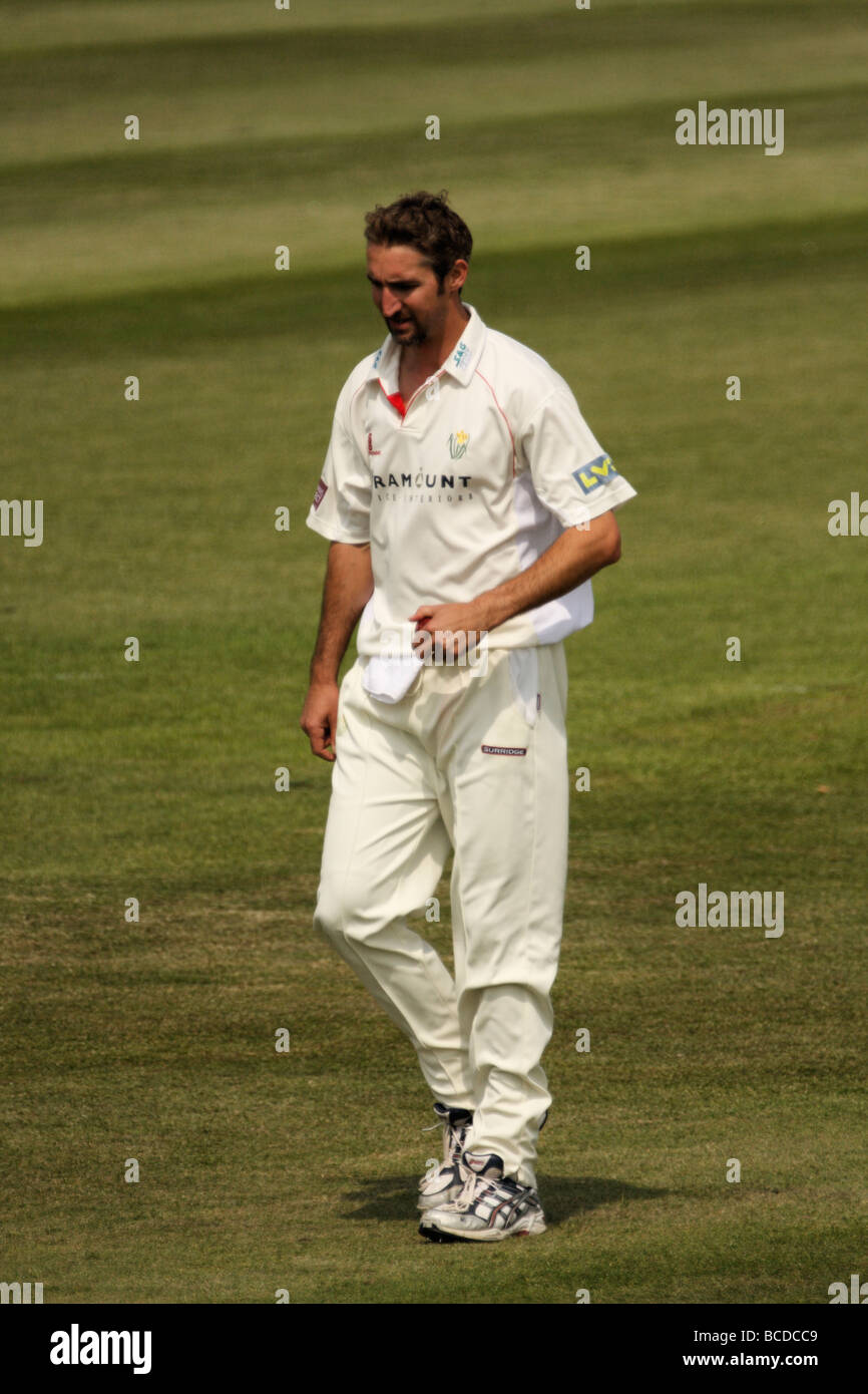 Australian fast bowler Jason Gillespie playing for Glamorgan Stock ...