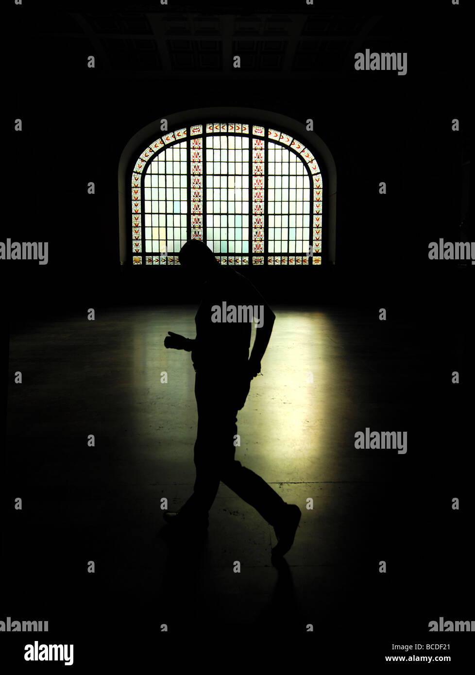 man walking in the dark Stock Photo - Alamy