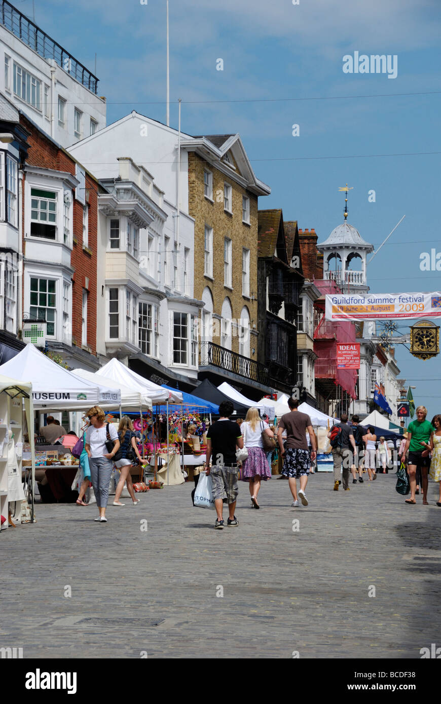 View of High Street Guildford Surrey England UK Stock Photo - Alamy