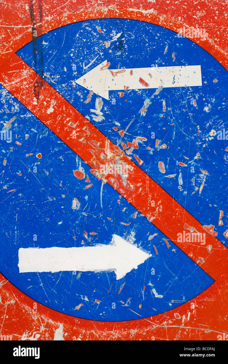 No left turn sign spain hi-res stock photography and images - Alamy