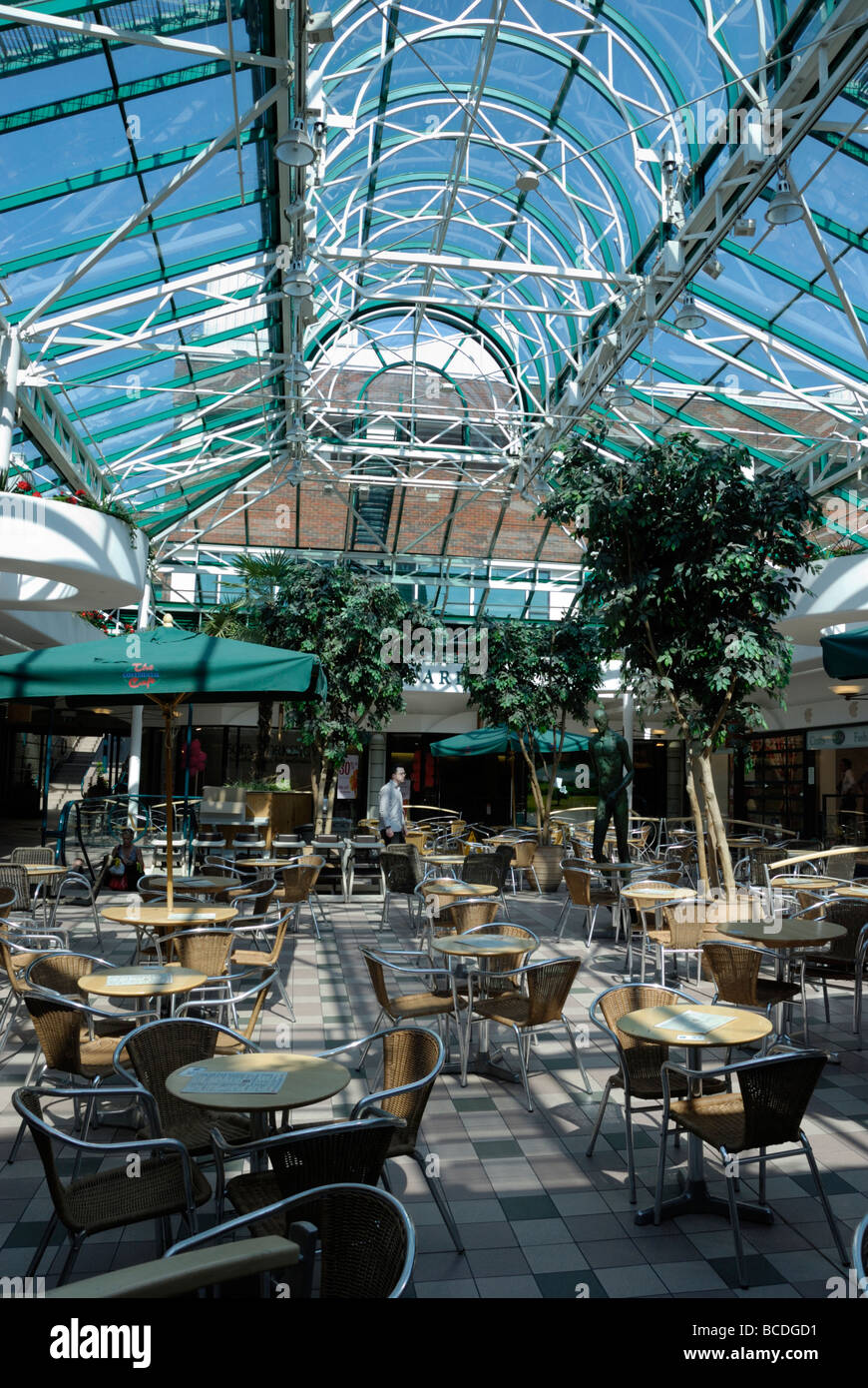 Tunsgate Square Shopping Centre cafe Guildford Surrey England UK Stock ...