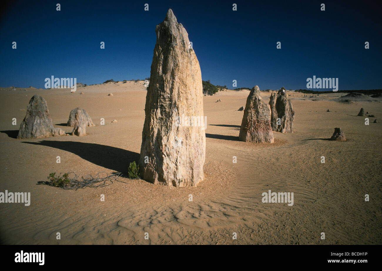 Ancient Pinnacle limestone formations dot the coastal sand country ...