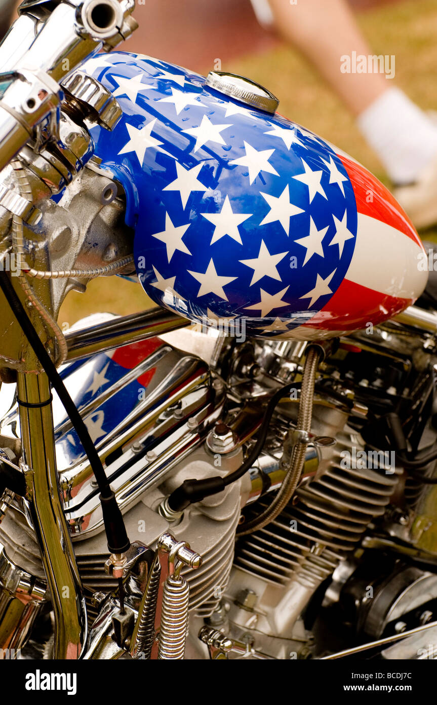 Red Chopper Harley Davidson Stock Photos & Red Chopper Harley Davidson ...
