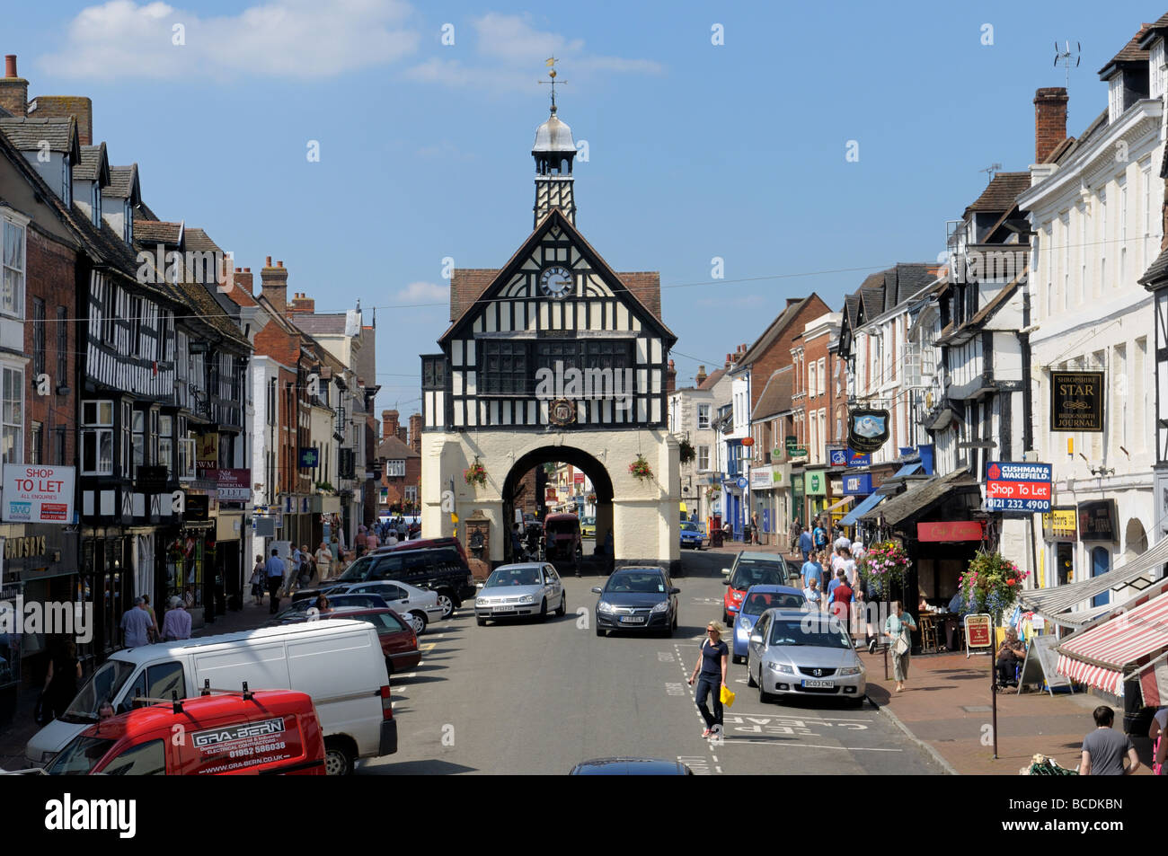 High Street and town hall Bridgnorth Shropshire Stock Photo - Alamy