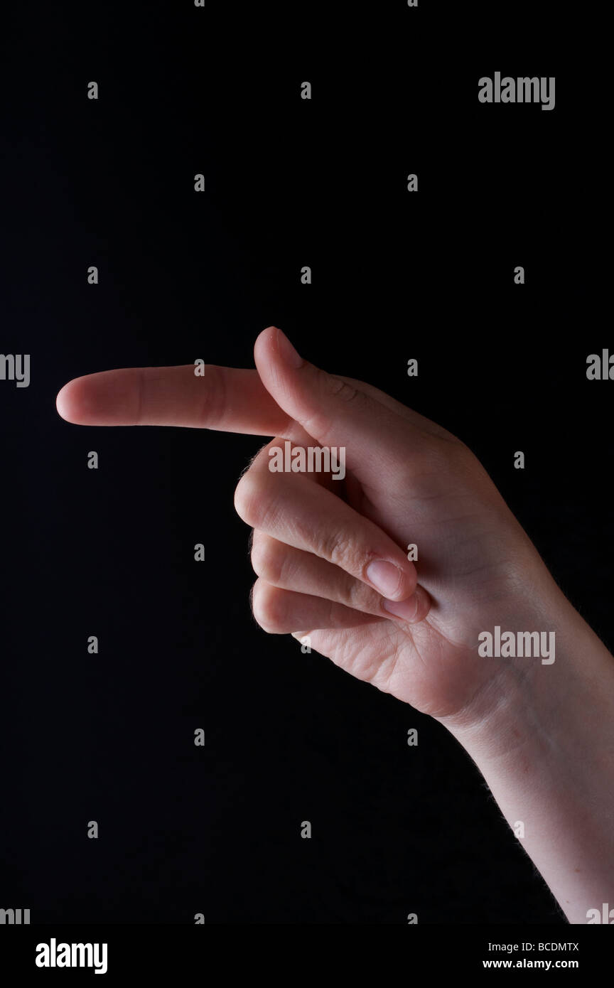 American Sign Language letter G Stock Photo - Alamy