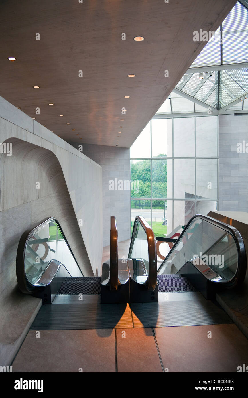 escalator, east wing, National Gallery of Art, Washington, DC, USA Stock Photo - Alamy