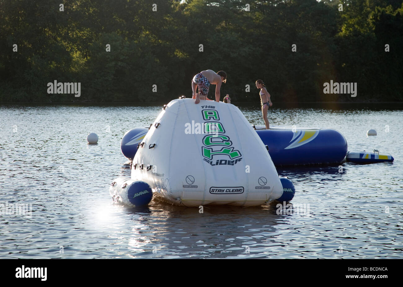 Children jump lake hi-res stock photography and images - Alamy
