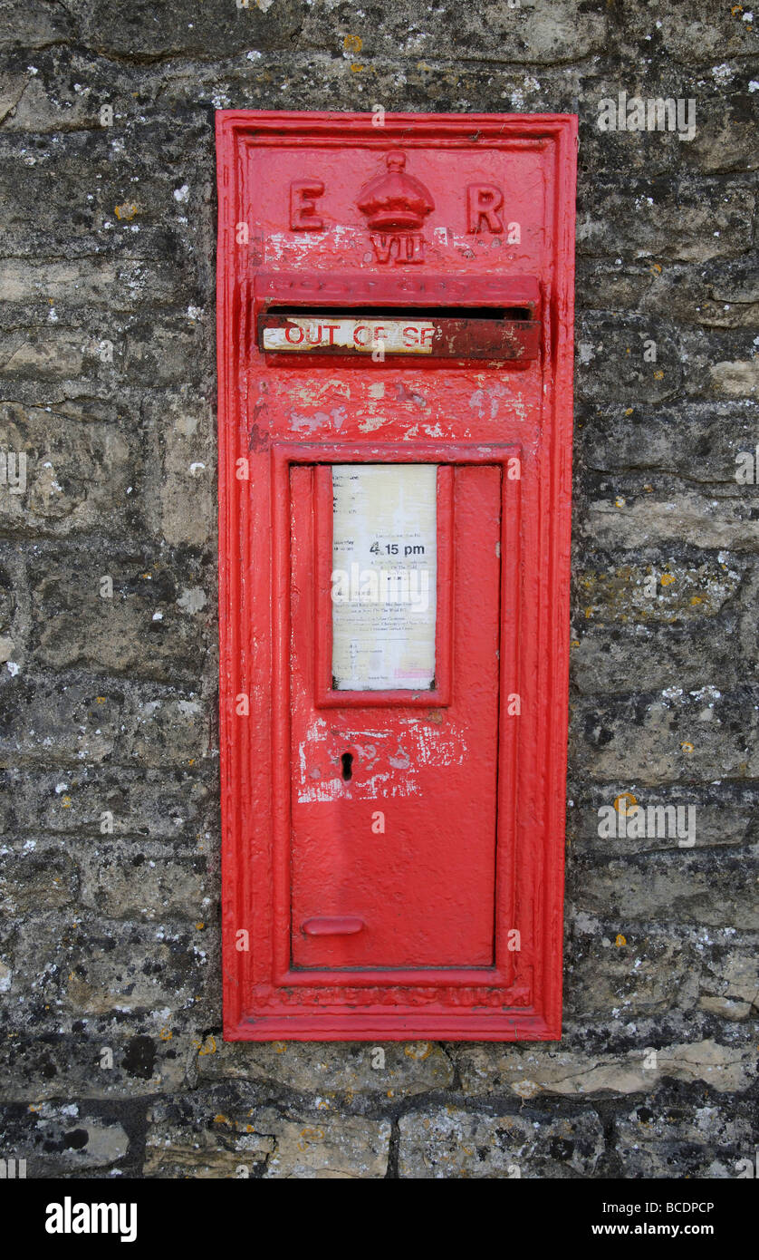 Royal Mail post office red letterbox which is out of service Stock ...