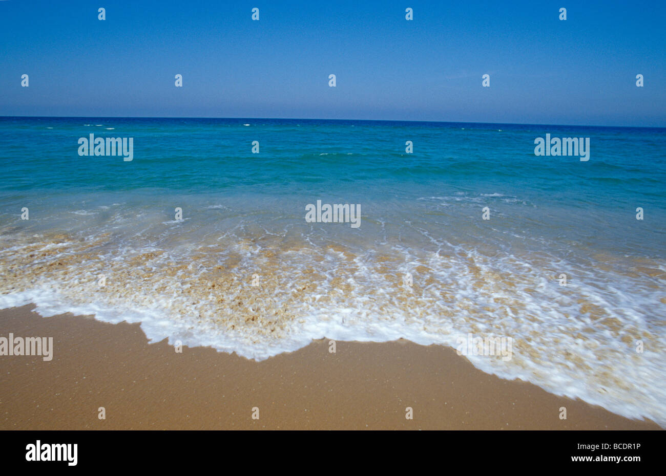 A deep blue sea and crisp waves lap the shoreline of the 90 Mile Beach ...