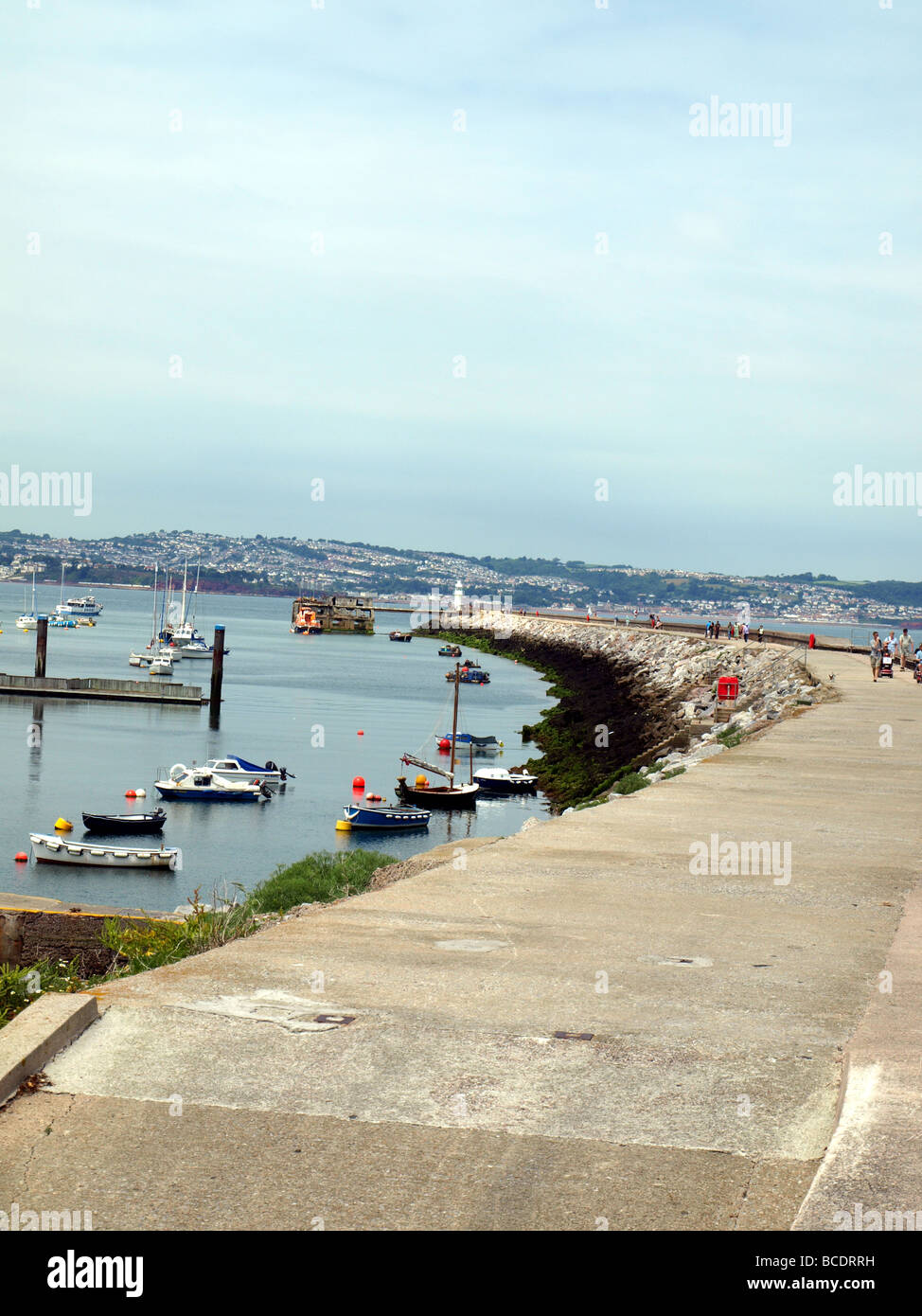 The breakwater and lighthouse at Brixham,Devon Stock Photo - Alamy
