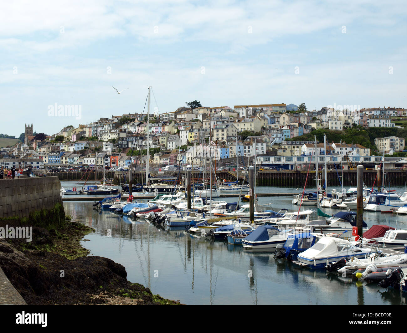 The marina and town at Brixham Devon Stock Photo - Alamy