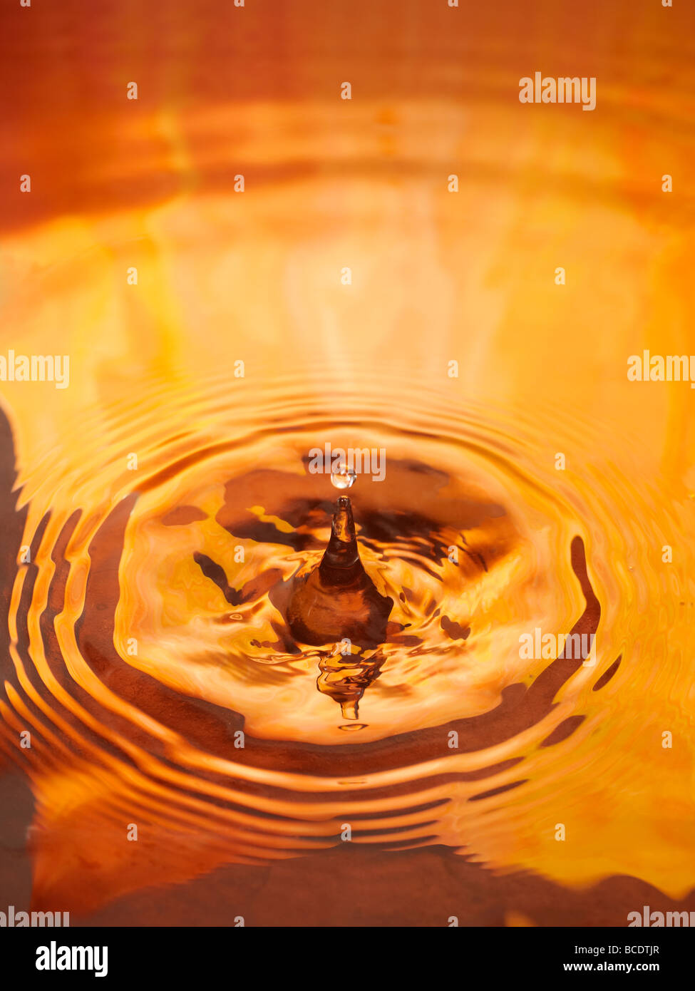 Water drop falls on the water surface Stock Photo - Alamy