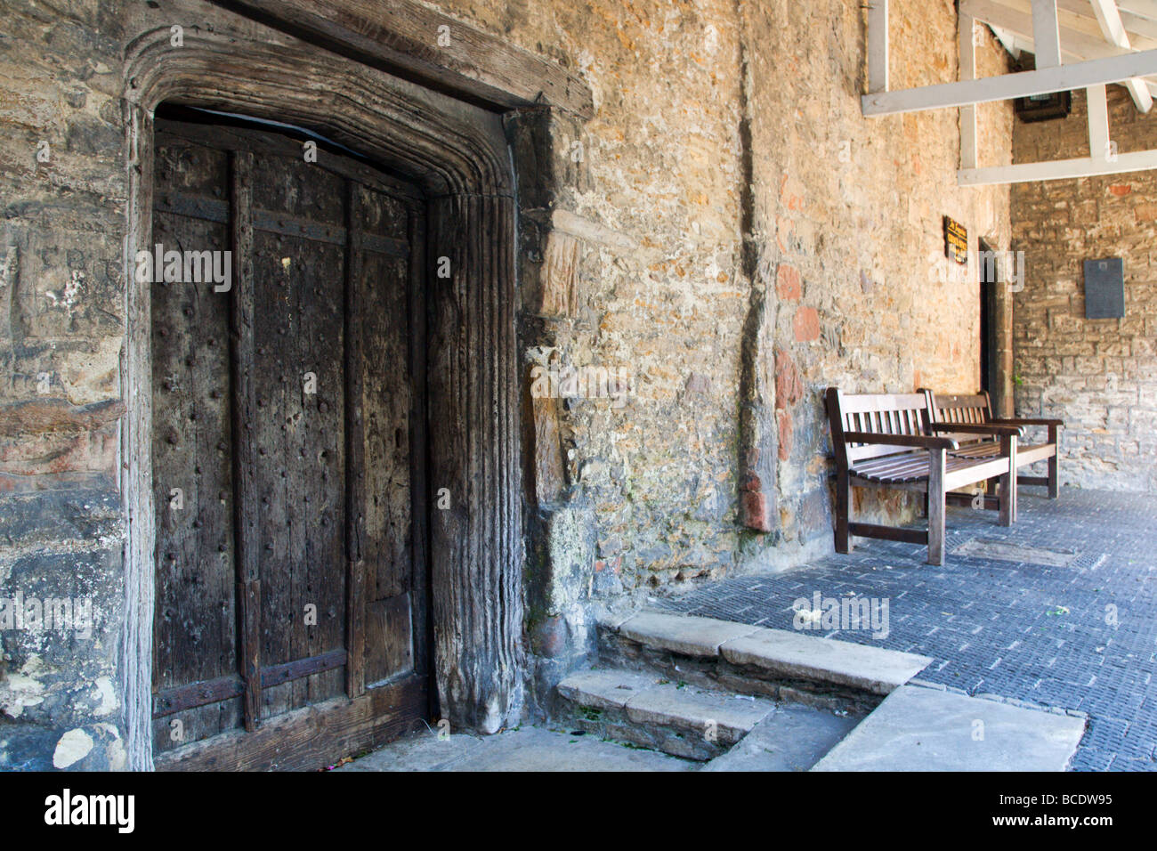 16th Century Guildhall on Ramparts Walk Totnes Devon England Stock ...