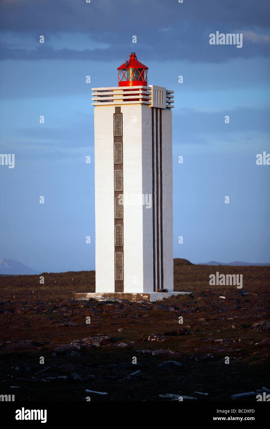 Hraunhafnartangi, a remote lighthouse on the northern most point on ...