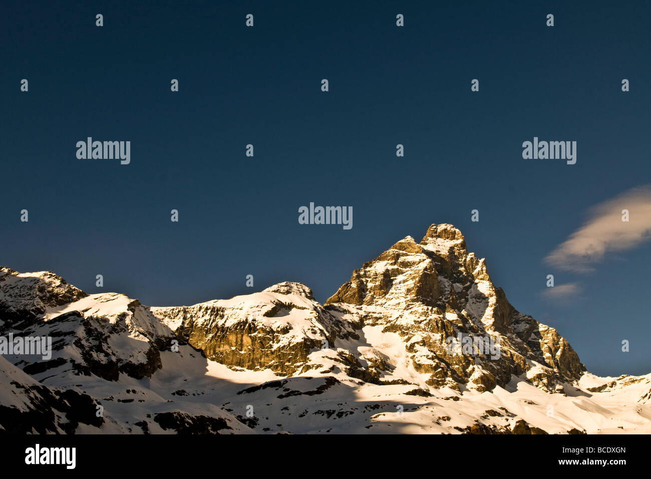 Cervino Mountain Cervinia Aosta Italy Stock Photo - Alamy