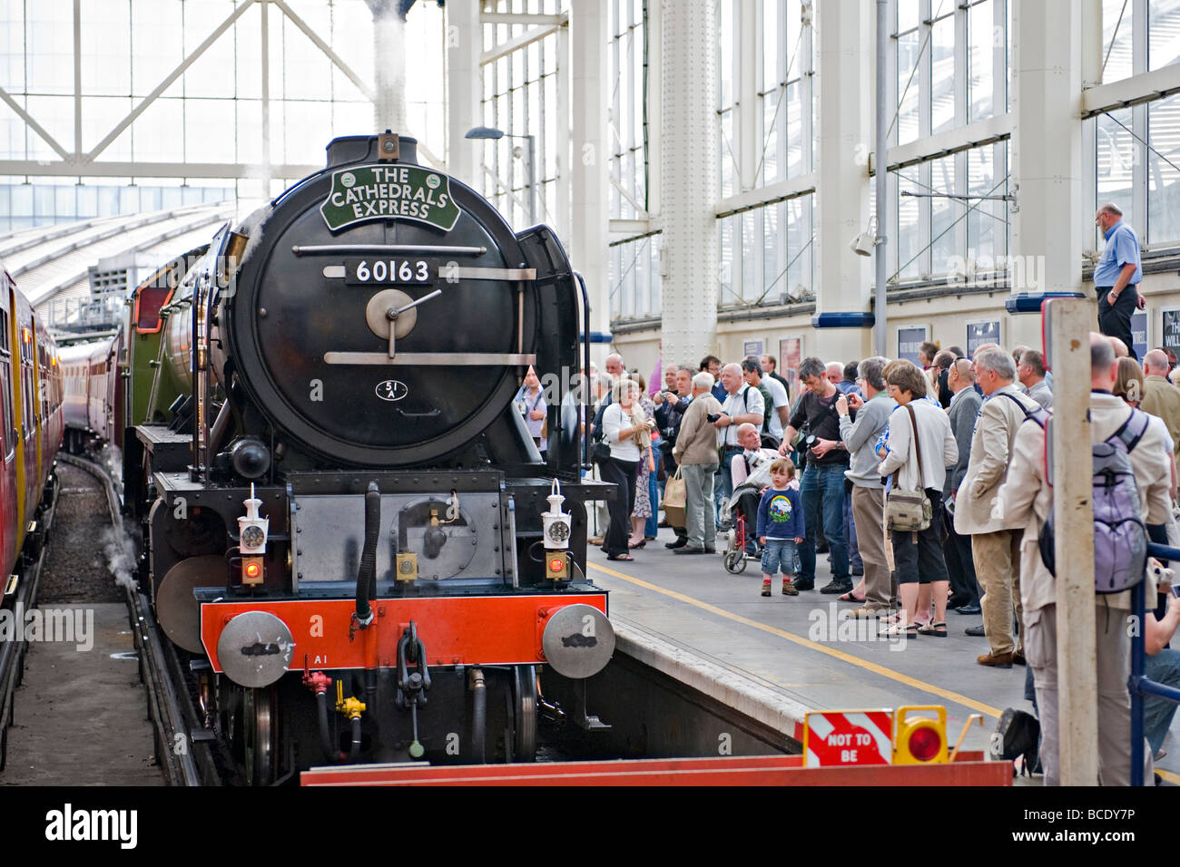 The new A1 class steam locomotive "Tornado" at Waterloo Station, London ...
