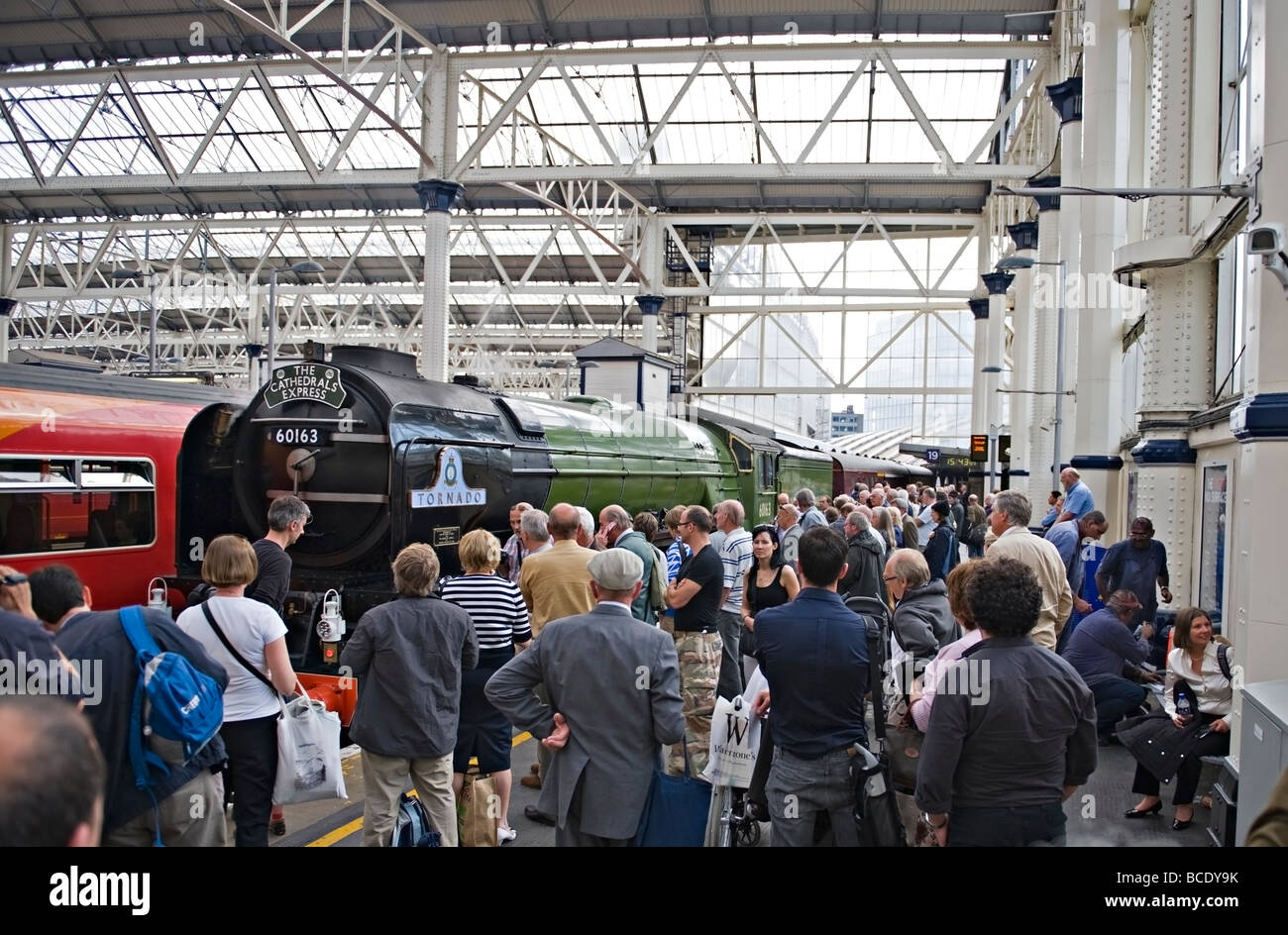 The new A1 class steam locomotive "Tornado" at Waterloo Station, London ...