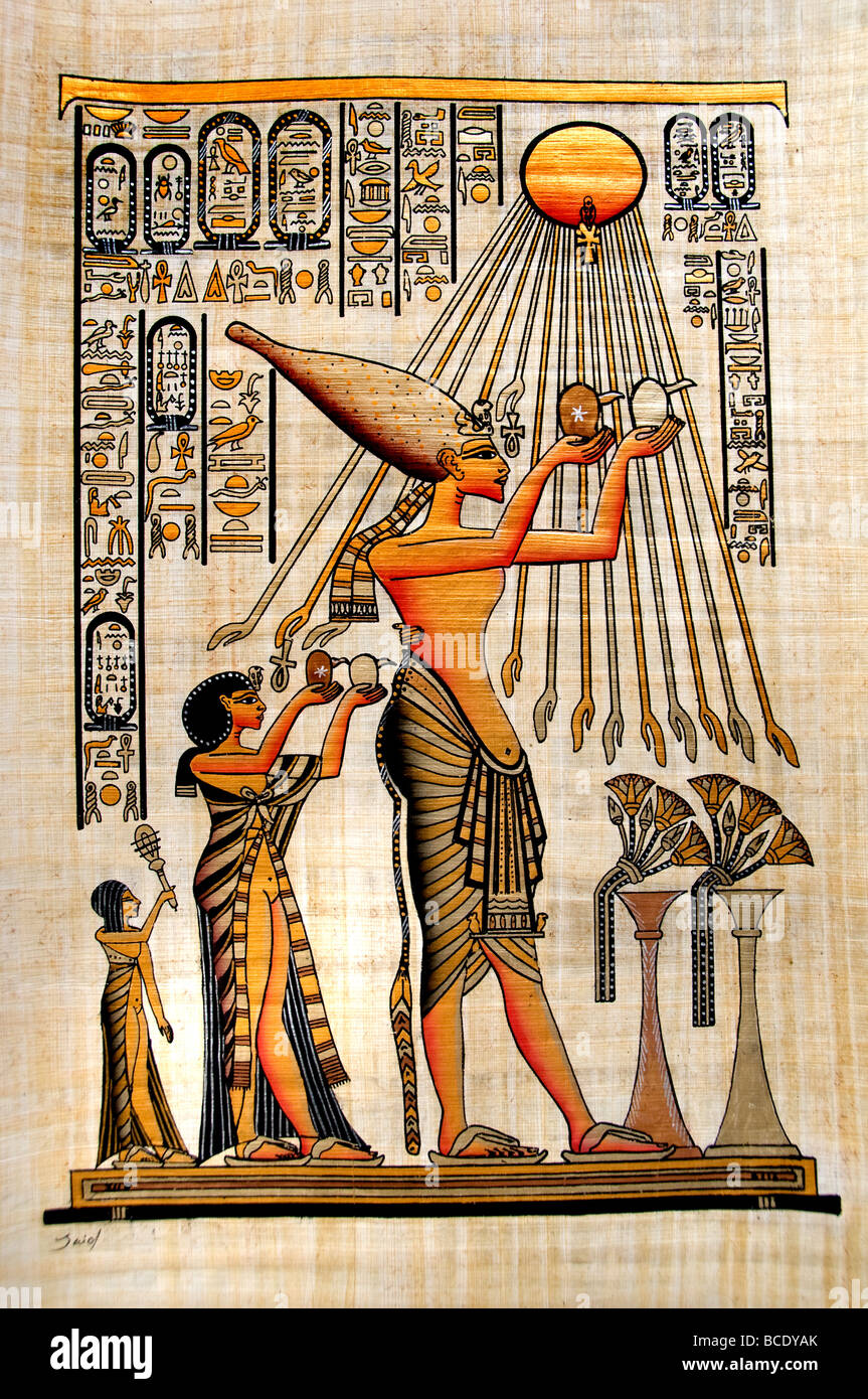 New Egyptian Paintings from pharaonic times on papyrus paper Egypt ...
