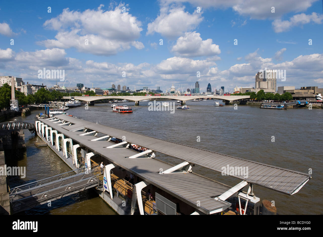 Waterloo Bridge on The River Thames, London, England, as seen from ...