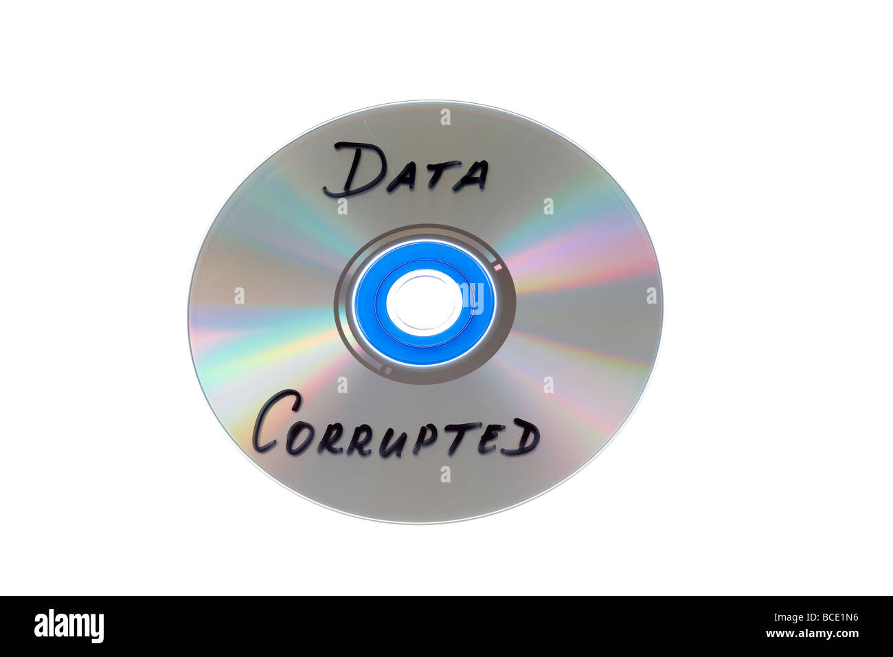 Compact disk with corrupted data Stock Photo - Alamy