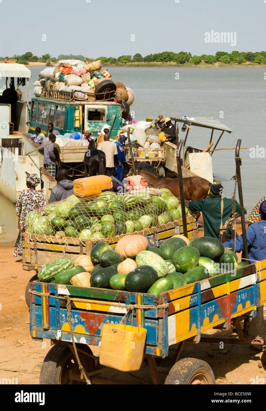 Mali. Sahel. Niger basin. Bani river crossing in Djenne Stock Photo - Alamy