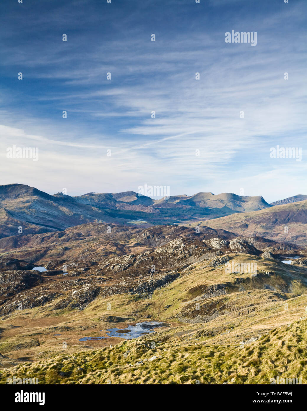 The Shapely Nantille Ridge part of Eifionydd range seen from a distance ...